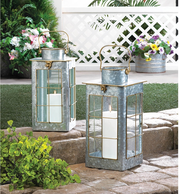 Farmhouse Galvanized Lantern | Happy Homes Collection