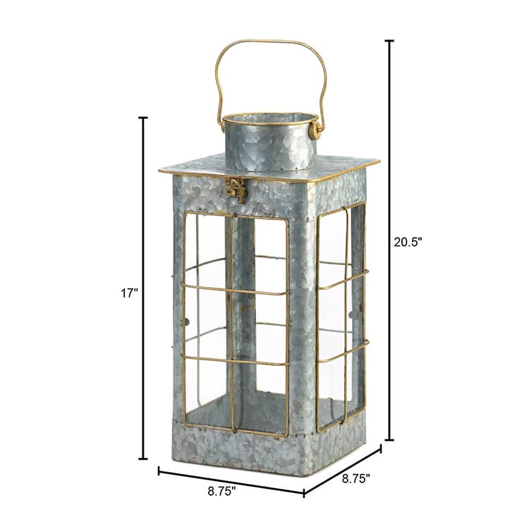 Farmhouse Galvanized Lantern | Happy Homes Collection