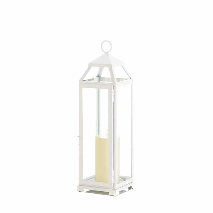 Large Country White Open Top Lantern | Happy Homes Collection
