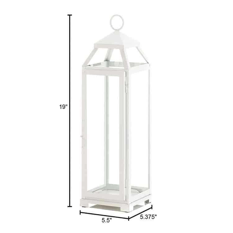 Large Country White Open Top Lantern | Happy Homes Collection