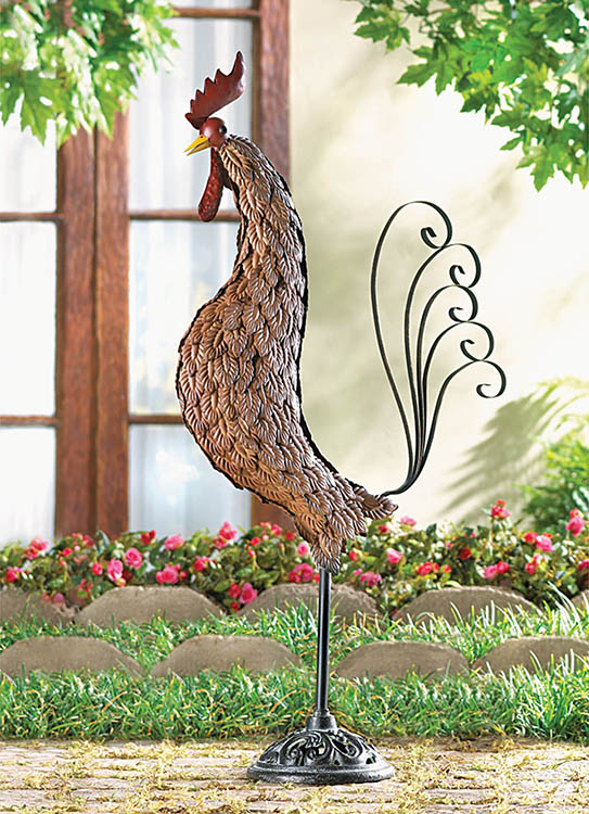 Metal Sculpture Rooster | Happy Homes Collection