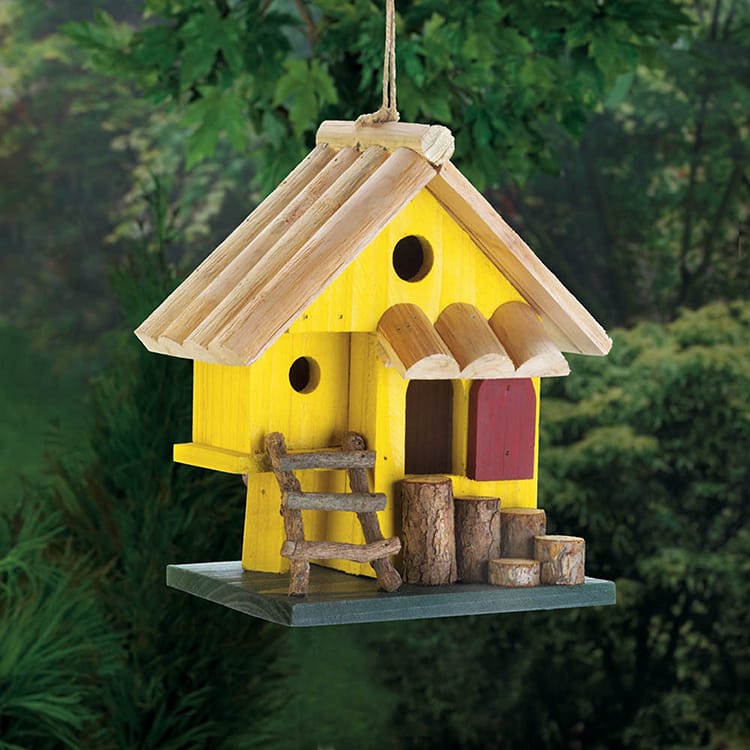 Yellow Tree Fort Birdhouse | Happy Homes Collection